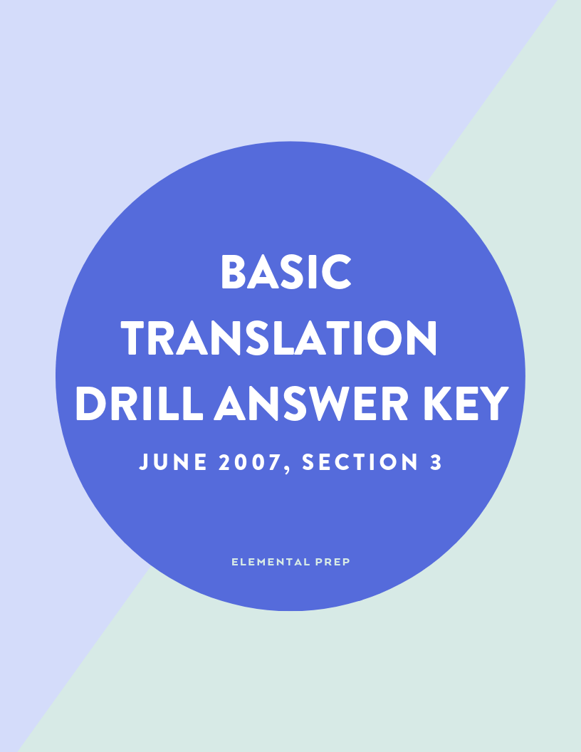 Answer Keys - Elemental Prep