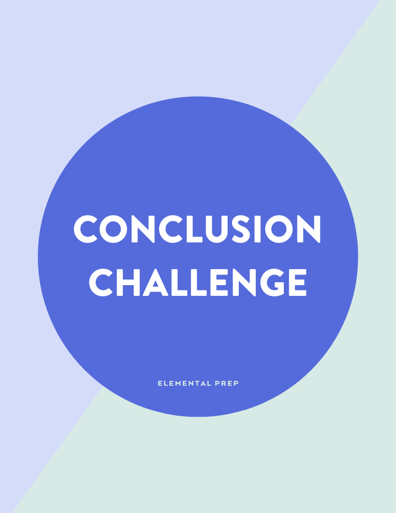 Challenge Question Explanations - Elemental Prep